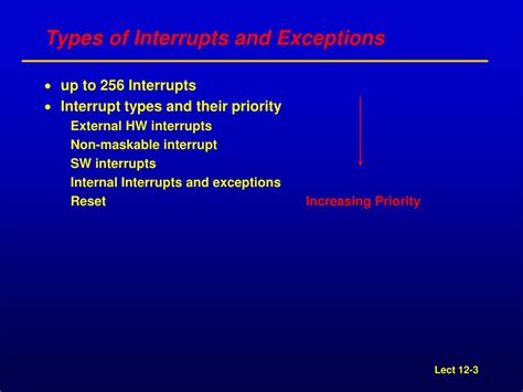Ppt Lect 12 Interrupt And Exception Powerpoint Presentation Free