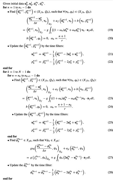 Second Order Partitioned Scheme With Different Time Steps Download Scientific Diagram