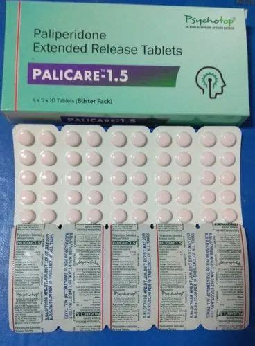 Paliperidone 1 5 Mg And 6 Mg Packaging Type Blister Packaging Size 4