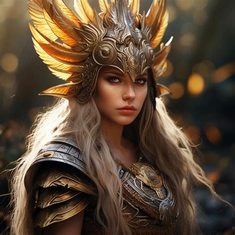 Premium Ai Image Valkyrie Woman Warrior