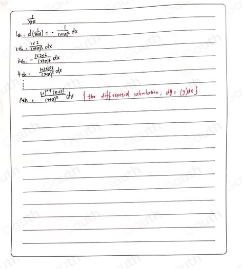 solved find the nth differential co efficient of 1 x a [calculus]