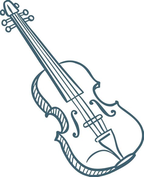 Illustration Blue Violin Musical Instrument Art Design 54073913 Vector Art At Vecteezy