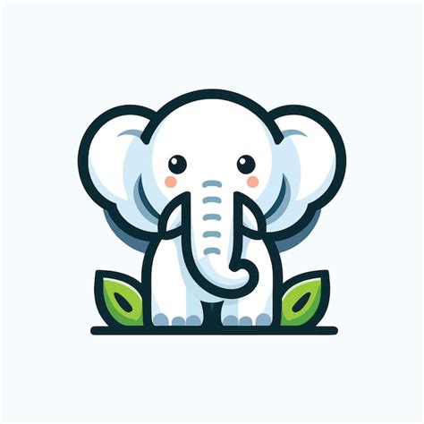 코끼리 만화 일러스트레이션 프리미엄 벡터