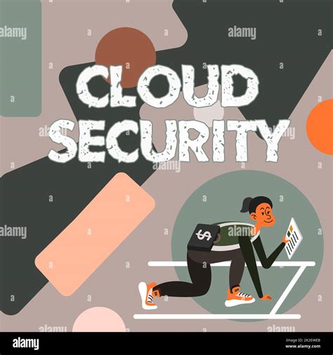 Conceptual Caption Cloud Security Business Showcase Protect The Stored Information Safe