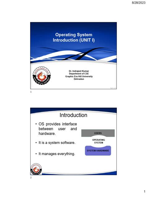 Unit I Operating System Compatibility Mode Pdf Operating System Unit I Operating System Compatibility Mode Pdf Operating System