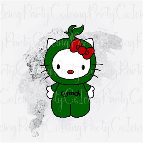 Grinch Kitty Hk Cookie Cutter Christmas Cookie Cutter Grinch Hello