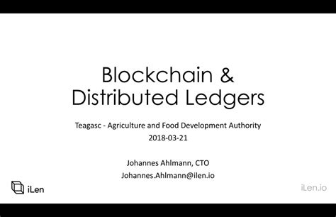 Introduction To Blockchain And Distributed Ledgers Speaker Deck