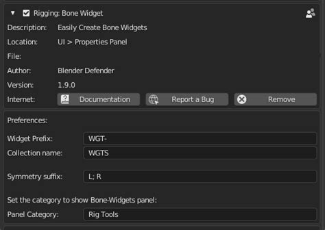 Bone Widget Blender