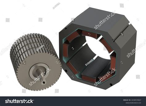 Stator Rotor Stepper Motor 3d Rendering Stock Illustration 2230574427