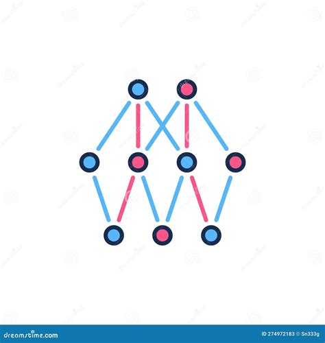 Ai神经网络向量概念创造彩色图标 库存例证 插画 包括有 神经学 圈子 网络连接 神经元 红色 274972183