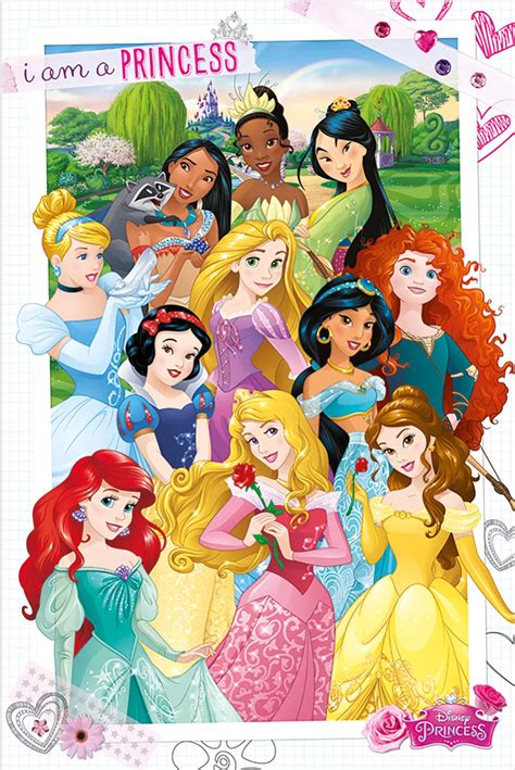 【迪士尼】迪士尼公主 I Am A Princess 進口海報disney Dope 私貨｜電影、音樂、潮流周邊商品