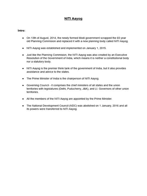 Niti Aayog Pdf