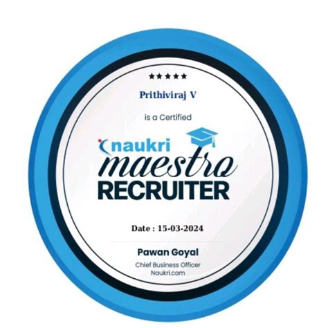 Prithiviraj V On Linkedin Naukrimaestrorecruiter