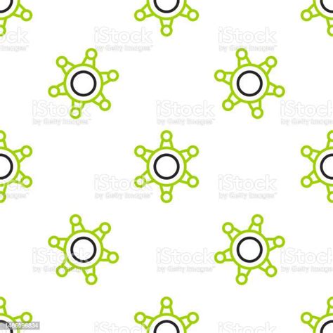 라인 헥사그램 보안관 아이콘은 흰색 배경에 분리된 매끄러운 패턴입니다 경찰 배지 아이콘입니다 벡터 3차원 형태에 대한 스톡 벡터 아트 및 기타 이미지 Istock