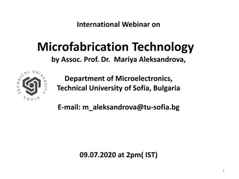 Microfabrication Technology Ppt
