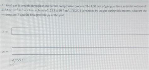 Solved An Ideal Gas Is Brought Through An Isothermal