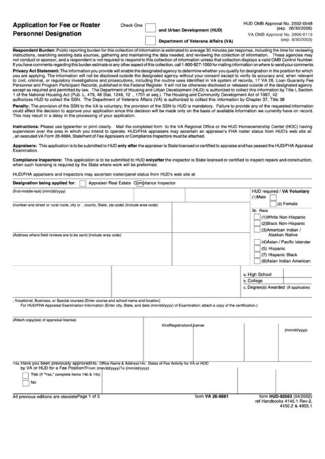 Fillable Form Hud 92563 Application For Fee Or Roster Personnel Designation Us Department Fillable Form Hud 92563 Application For Fee Or Roster Personnel Designation Us Department