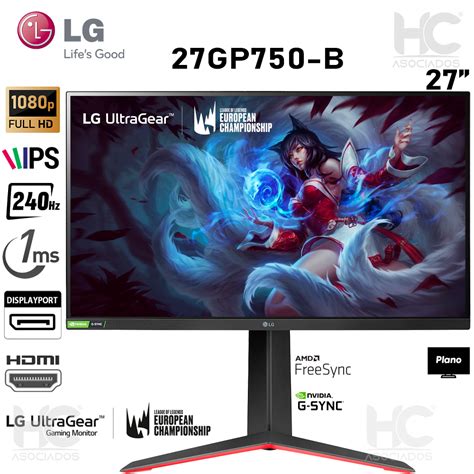 Monitor Gaming Lg 27 27gp750 B Ultragear Ips Fhd Dp Hdmi 1ms