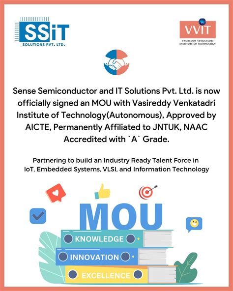 Ssit Vvit Mou Collaboration Innovation Excellence Sense Semiconductor And It Solutions Pvt