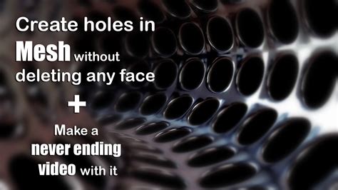Creating Holes Without Deleting Mesh In Blender Not Boolean Tutorials Tips And Tricks