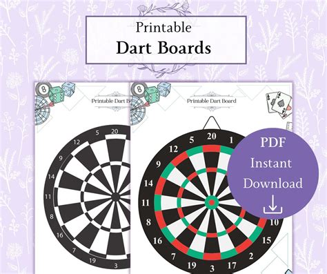 Dart Board Printable Pdf Darts Target Sheet Pub Crawl Games Team Building Games