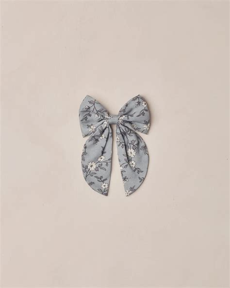 Everly Bow In French Blue Floral By Noralee