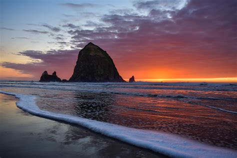 Cannon Beach Oregon Sunset Pretty Perfect Cannon Beach Sunset