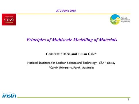 Principles Of Multiscale Modelling Of Materials Pdf