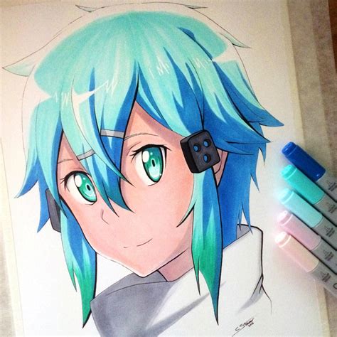 Sinon Copic Marker Drawing Sao Fan Art By Lethalchris On Deviantart