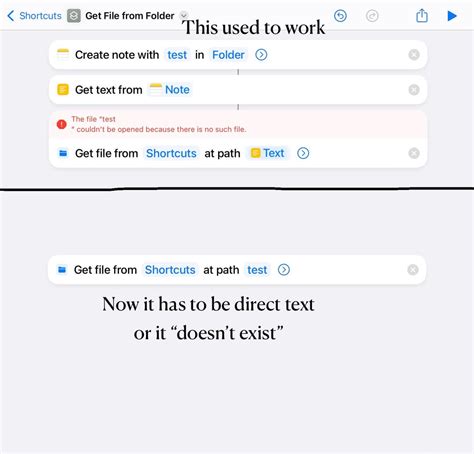 Get File No Longer Accepts Inputs From Other Actions Rshortcuts