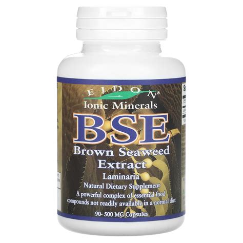 Eidon Ionic Minerals Bse Brown Seaweed Extract 500 Mg 90 Capsules