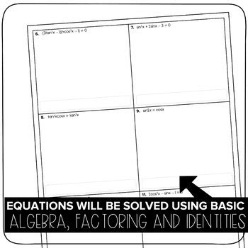 Solving Trig Equations Study Guide And Quiz By Rise And Sine TPT