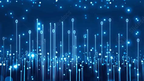 Digital Technology Glow Scientific Particle Data Creative Powerpoint Background For Free