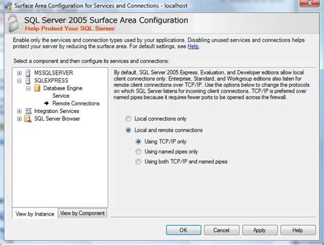 sql server 2005 enable remote connections in vb