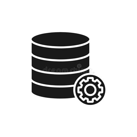 Cylinder Database Line Icon Isolated On White Background Stock Illustration Illustration Of