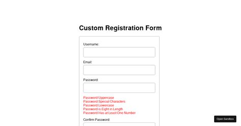 Password Strength Form Validation With Formik Codesandbox