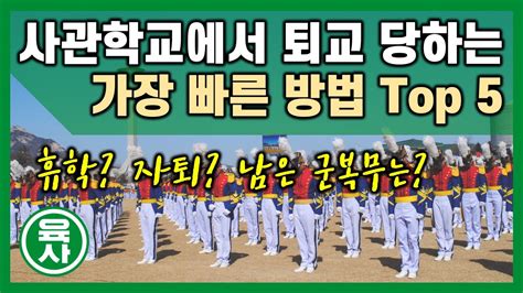 육사에서 자퇴하는 방법은 퇴교 뿐 그럼 휴학은 Youtube