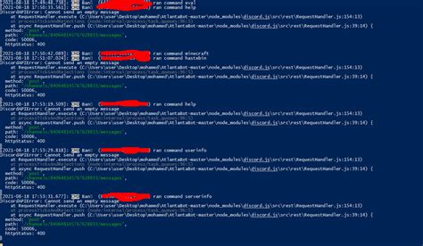 Every Command Throws An Error Of Cannot Send An Empty Message In The Console · Issue 544