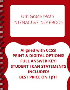 Th Grade Interactive Notebook Entire Year TPT