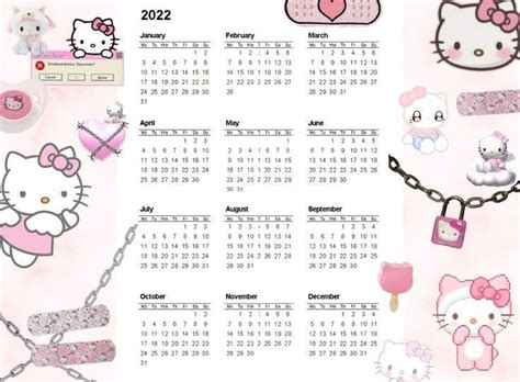 Лови🌸 Бумажные шаблоны Календарь Приглашения Hello Kitty