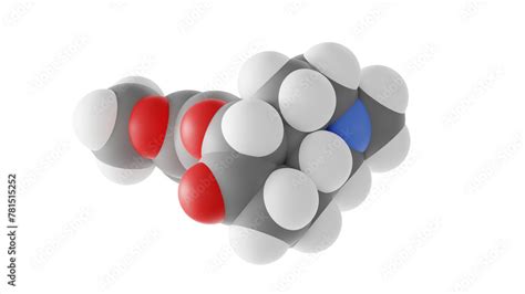 Hydrocodone Molecule Opiate Agonists Molecular Structure Isolated 3d Model Van Der Waals