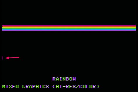 Video Mode Color Pal Monitor Rendering Bottom Text Lines For Rainbow