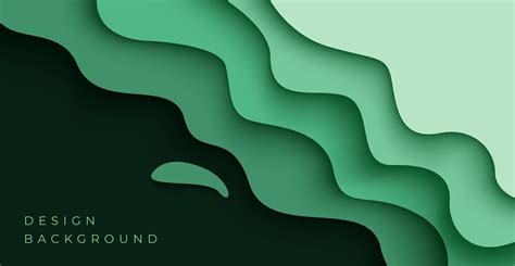 Multi Layers Green Texture 3d Papercut Layers In Gradient Vector Banner