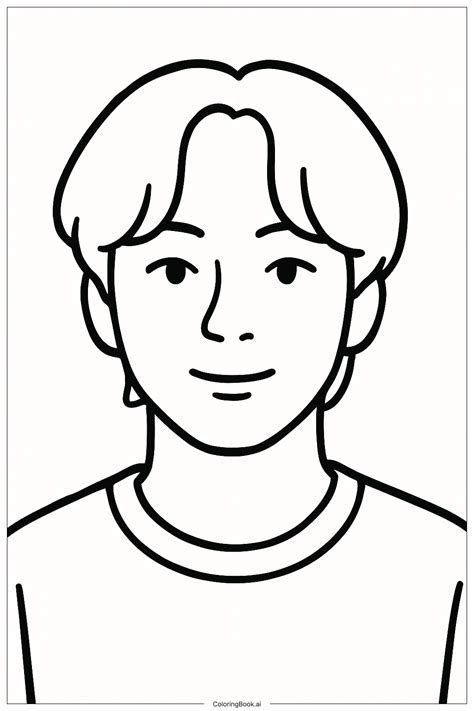 Bts 멤버의 간단한 초상화 색칠하기 페이지 무료 Pdfandpng 인쇄 가능