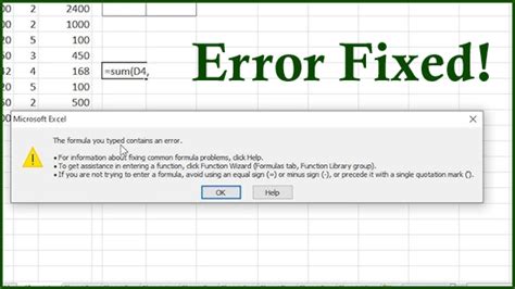 The Formula You Typed Contains An Error Vlookup Archives Excel File
