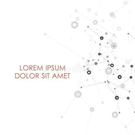 Abstract Connect Background With Dots And Lines Molecule Structure Vector Science Background