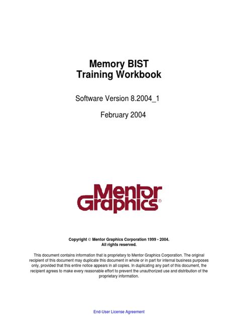 memory bist training workbook software version 8 2004 1 february