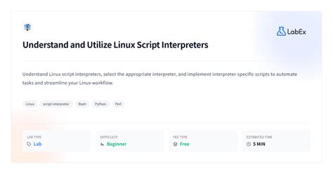 Understand And Utilize Linux Script Interpreters Labex