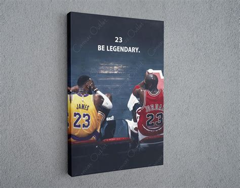 Michael Jordan With Lebron James Number 23 Legendary Basketball Players