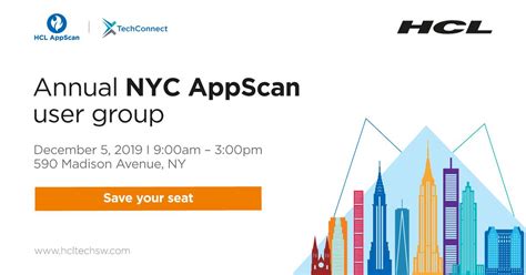 Hcl Appscan On Linkedin Hcl Appscan Is Hosting Our Annual Nyc User Group On December 5th If You…